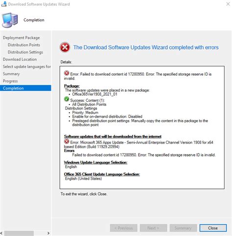 Unable To Download Office 365 Updates In Sccm R Sccm