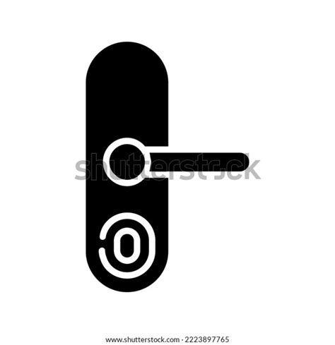 Smart Lock Icon Door Fingerprint Sign Stock Vector Royalty Free
