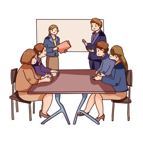 千库网 手绘卡通公司开会讨论 元素编号11770156
