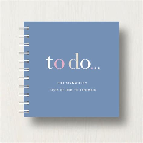 Personalised To Do Lists Small Notebook By Designed