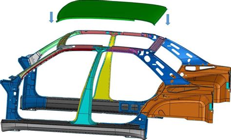 assembly process of roof other components are excluded and replaced