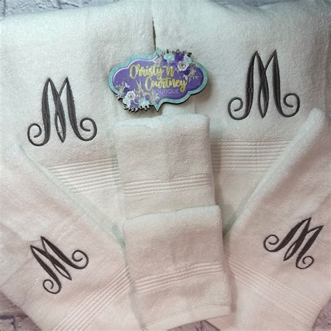 Monogrammed Towels Etsy