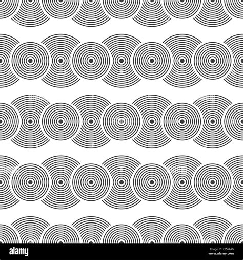 Seamless Pattern Overlapping Circles Geometric Ornament Repeating