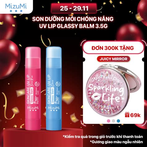 Son D Ng M I Ch Ng N Ng Mizumi Skincare Uv Lip Glassy Balm Clear Seoul