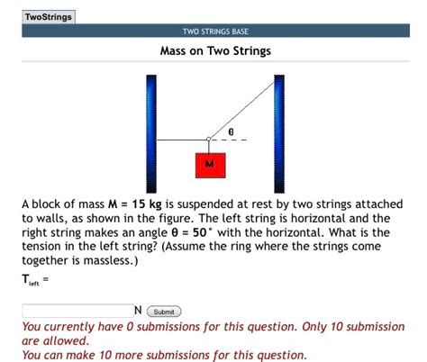 Solved Twostrings Two Strings Base Mass On Two Strings A