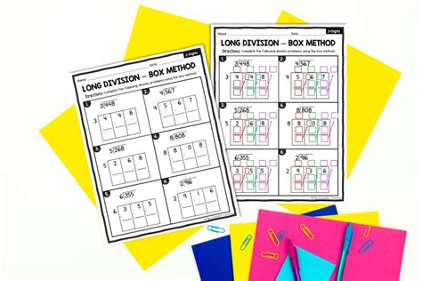 Box Method Division Worksheets Stress Free Scaffolding For Student Success The Compton Creative Box Method Division Worksheets Stress Free Scaffolding For Student Success The Compton Creative