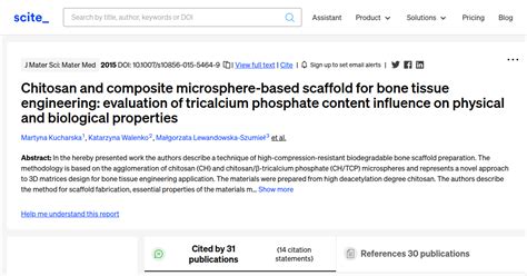 Chitosan And Composite Microsphere Based Scaffold For Bone Tissue Engineering Evaluation Of