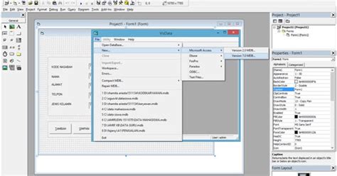 Cara Membuat Database Pada Microsoft Visual Basic 60