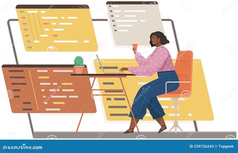 Programmer Engineering And Coding Set Of Programmers Working On Web