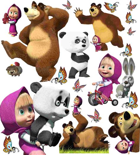 Маша и медведь картинки на белом фоне 68 фото