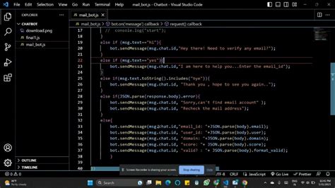 Telegram Bot Using Nodejse Mail Verification Youtube