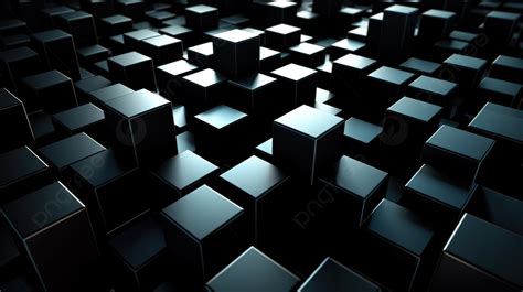 Black Cubes With Dark Background And A Lot Of Shiny Cubes 3d Elegant Geometrical Shape Seamless