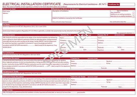 Electricians Certificates Docs Store