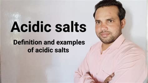 Acidic Salt Acidic Salts Examples Classification Of Salts As Acidic