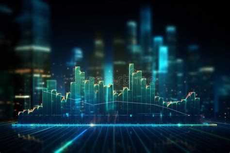 Futuristic Raise Arrow Chart Digital Transformation Abstract Technology