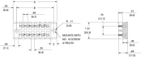 10 TB Stud Series Military Terminal Blocks Marathon Special Products