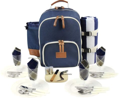 Picnic Backpack Set For 4 Waterproof Amazing Garden Amazing Garden