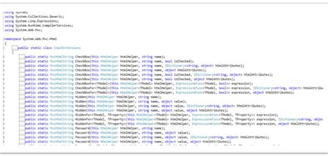 Html Helper Methods In Mvc