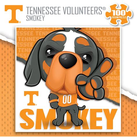 Smokey Tennessee Volunteers Mascot 100 Piece Puzzle Puzzles For