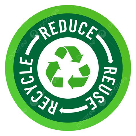 Cirkel Verminderen Hergebruik Recyclen Sticker Met Pictogram Symbool Vector 3r Sticker Ga