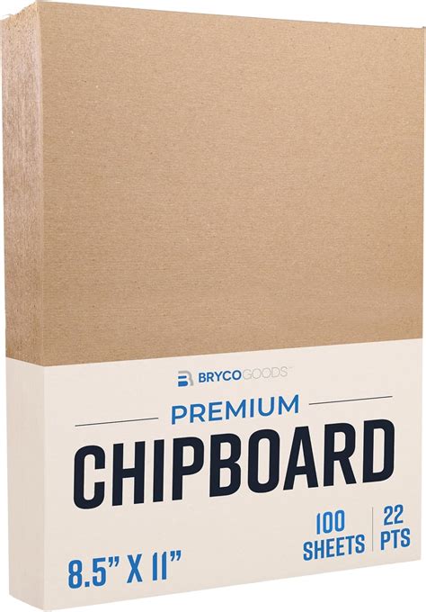 Chipboard Sheets 85 X 11 100 Sheets Of 22 Point Chip Board For
