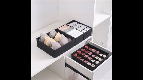 Набір Органайзерів для білизни набір 4шт Бежевий Коричневий Чорний Youtube