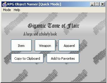 RPG Item Generator Tool Tradnux