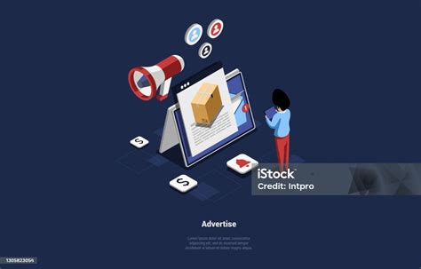 광고 프로모션 컨셉 디자인 만화 3d 스타일 어두운 배경에 벡터 그림 쓰기와 등소 구성 화면에 제품 소포가있는 태블릿 Pc
