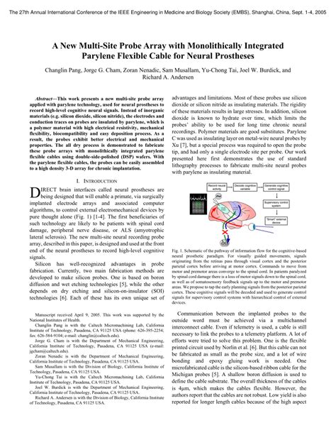 Pdf A New Multi Site Probe Array With Monolithically Integrated