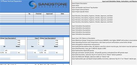 3 Phase Separator Sizing Spreadsheet — Db