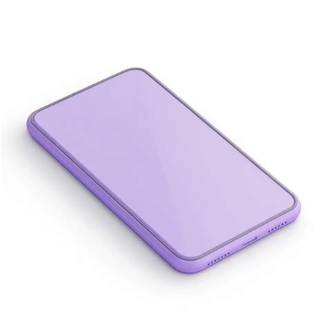 Purple Tablet With Case 3d Isometric Rendering Premium Ai Generated Image