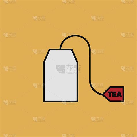 矢量茶包图标食物图标Eps10