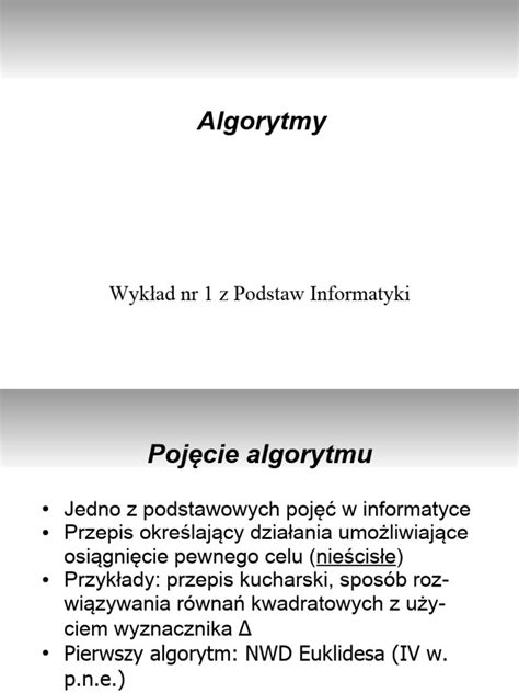1 Algorytmy Pdf 1 Algorytmy Pdf
