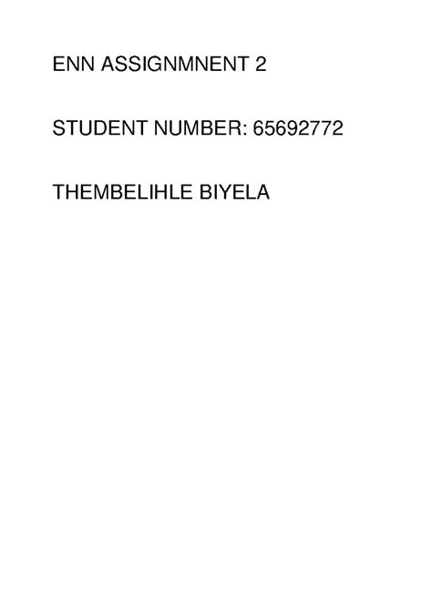 Enn Assigmnet 2 Notes Enn Assignmnent 2 Student Number 65692772