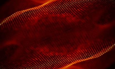 추상적 빨간색 기하학적 배경 연결 구조입니다 과학 배경 미래 기술 Hud 요소 점과 선을 켜고 있습니다 빅 데이터 시각화 및