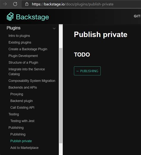 Detail Workflow For Plugins That Are Not Open Source · Issue 167 · Backstagebackstage · Github
