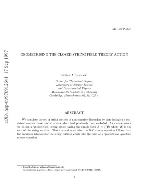 pdf geometrising the closed string field theory action