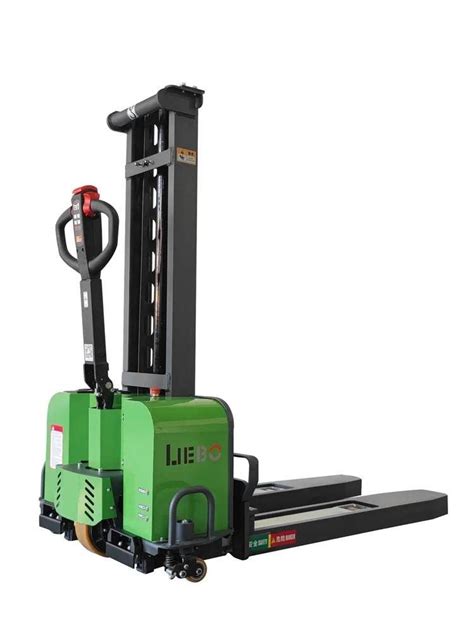 Semi Electric Self Lifing Stacker Self Loading Unloading Stacker Portable Electric Pallet Lift