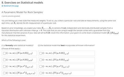 solved 8 exercises on statistical models bookmark this page