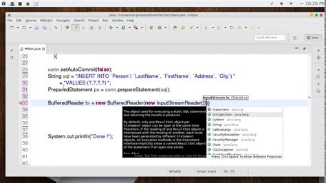 52 Java Jdbc Databases Transaction Preparedstatement Youtube