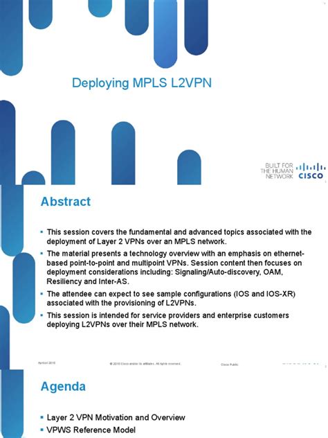 10 Deploying Mpls L2vpn Pdf Multiprotocol Label Switching