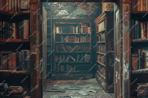 Premium Photo Secret Passageway Hidden Behind A Bookshelf In A D