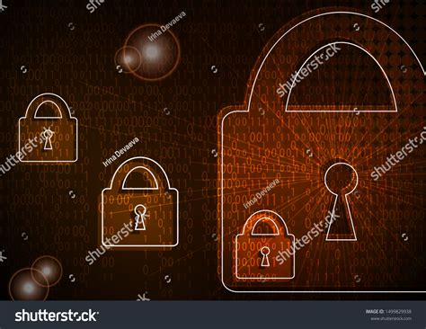 Digital Lock Guard Binary Code Sign Stock Vector Royalty Free 1499829938 Shutterstock