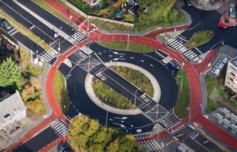 New Intersection In Aalsmeer Netherlands Europe