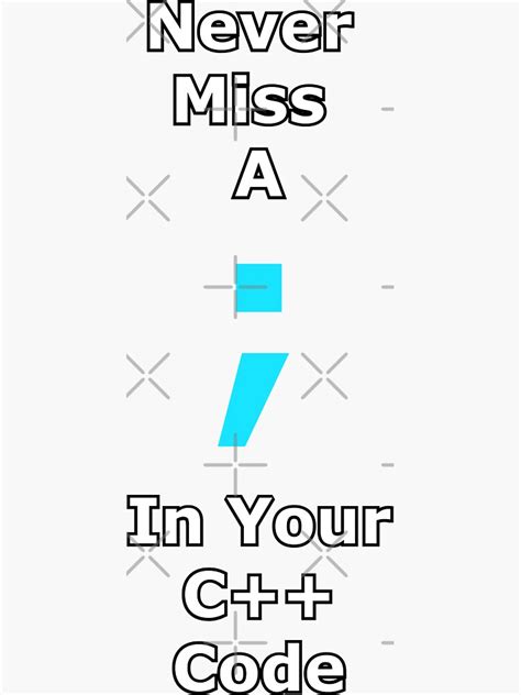 C Semicolon Sticker By Imvsr Redbubble