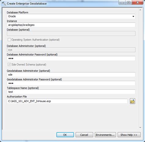 Cài đặt Csdl Oracle Geodatabase Esri Vietnam