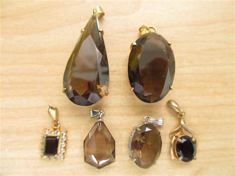 Yahoo オークション 【e68】スモーキークォーツ 煙水晶 ペンダントト