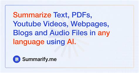 Summarify Ai Powered Summarization Tool