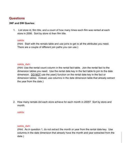 Solved Sql Statements Using Mysql Work Bench And Sakila