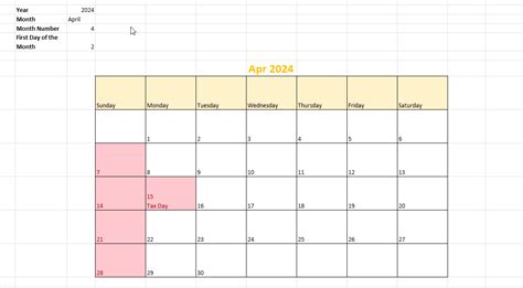 Can You Make An Automatic Calendar In Excel